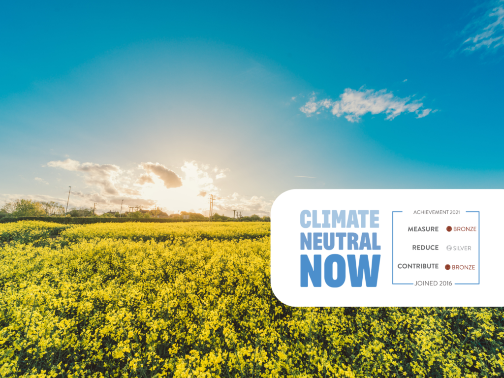ALLCOT, committed to the Climate Neutral Now initiative